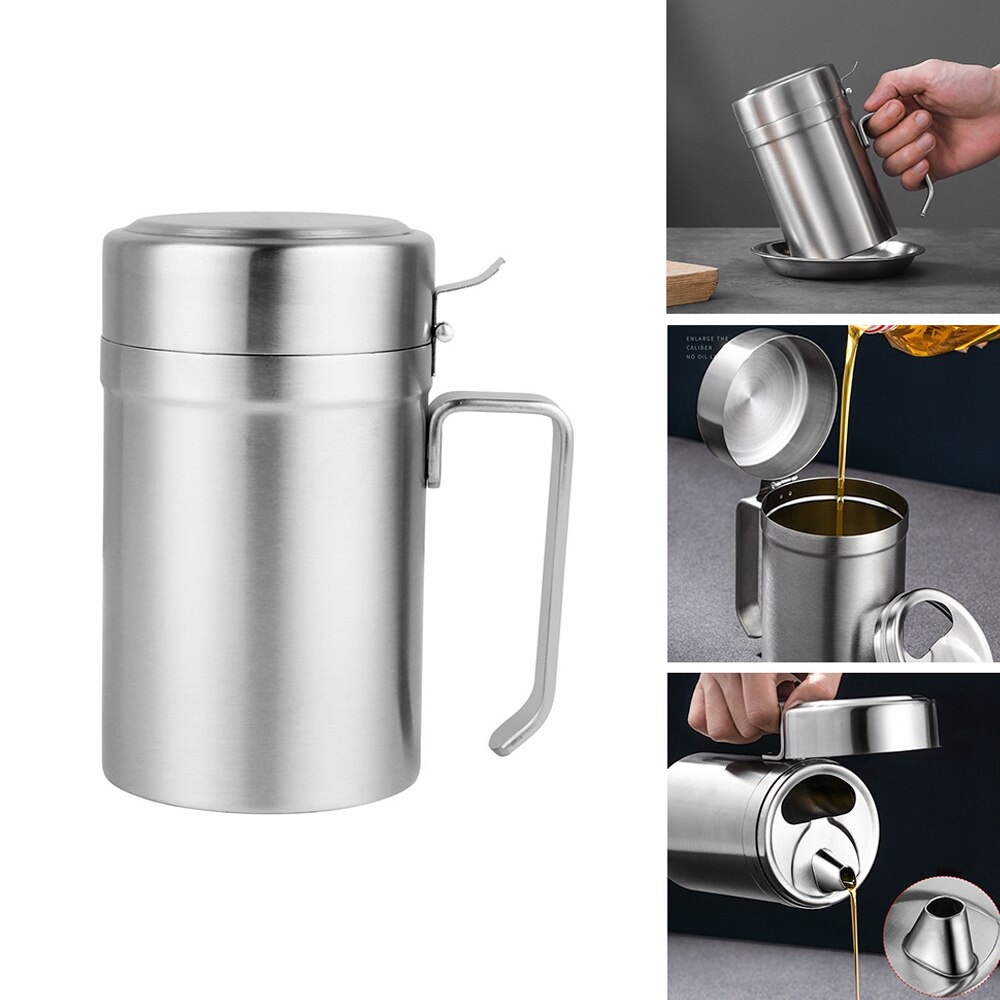 550ML304 Stainless Steel Kitchen Oil Pot Leak-Proo... – Vicedeal