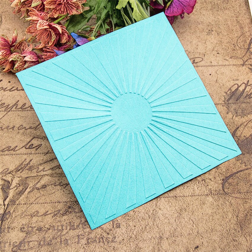 15x15cm sun's rays Embossing folders Plastic bump ... – Grandado