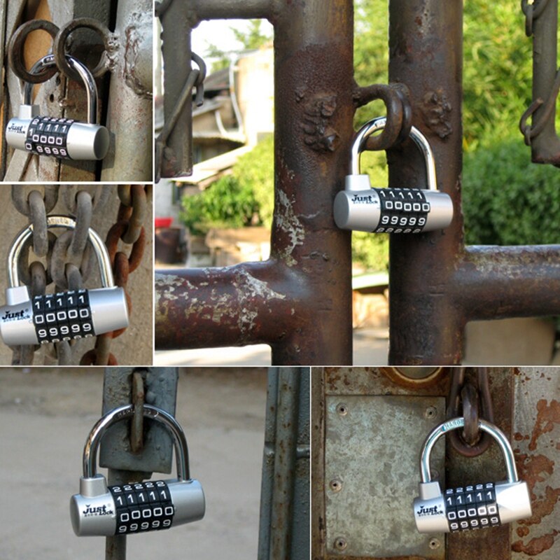 Resettable 5 Digit Padlock Combination Lock Travel... – Grandado