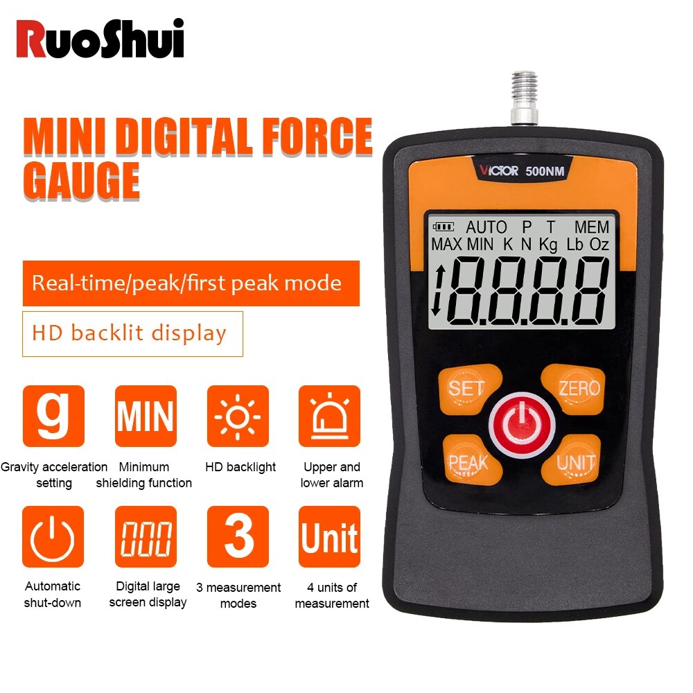 Digital Force Gauge Spring Push Pull Gauge Portabl... – Grandado