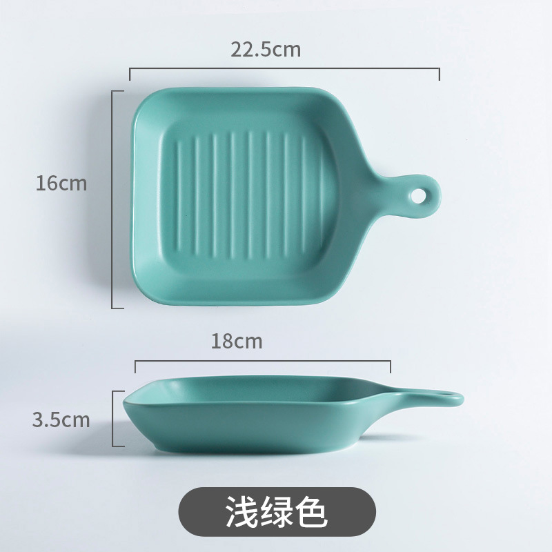 matte baking dish ceramic risotto dish square oven... – Grandado