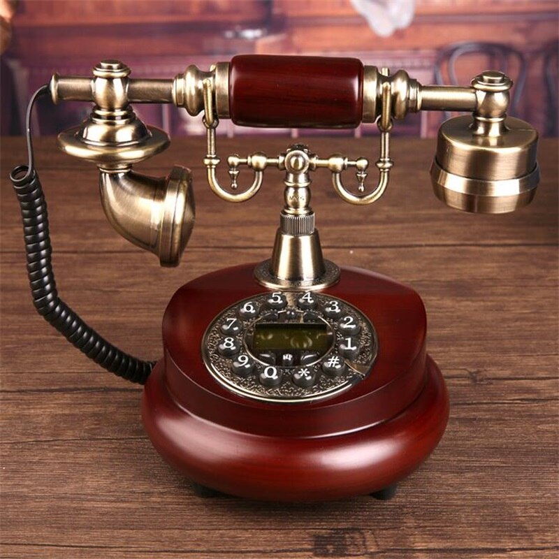 Solid Wood Digital Telephone Landline Classic Vint... – Vicedeal