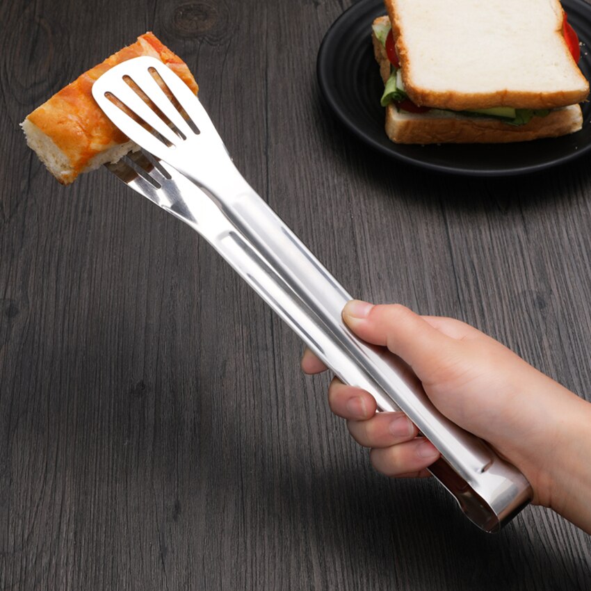 1PC Stainless Steel Kitchen Tongs BBQ Clip Pizza B... – Grandado
