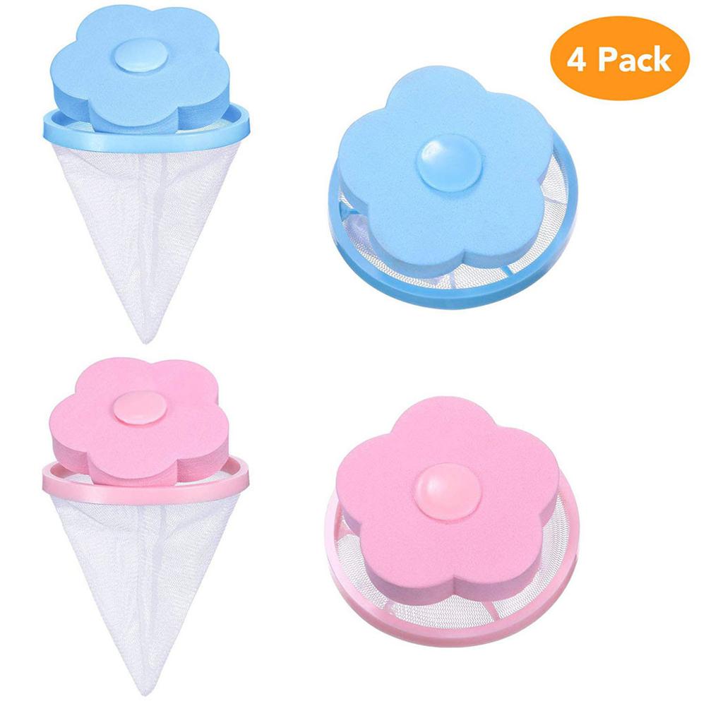 4 PCS Reusable washing machine floating Lint Mesh ... – Vicedeal