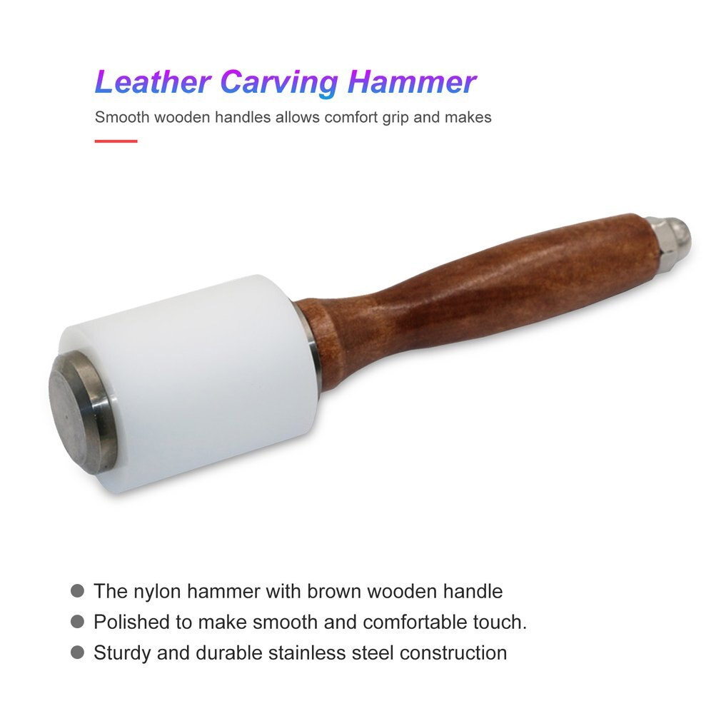 Leather Carving Hammer DIY Craft Cowhide Punch Cut... – Vicedeal