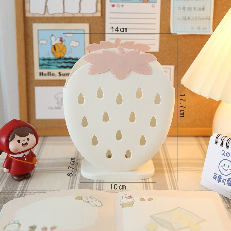 Cute Multi-function Desk Strawberry Divided Grid P... – Grandado