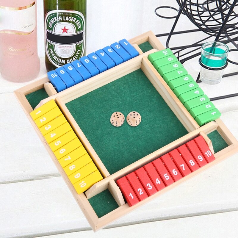 Sloot De Doos Houten Board Game Set Met 8 Dobbelst... – Vicedeal