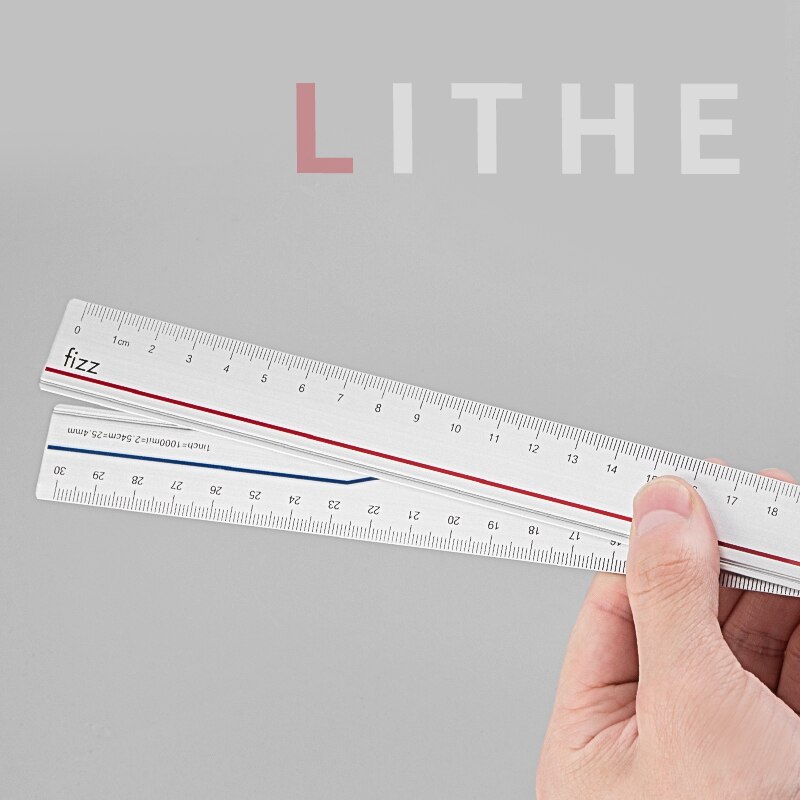 Fizz Staright Ruler Frosted Alloy Ruler Multi-Func... – Grandado