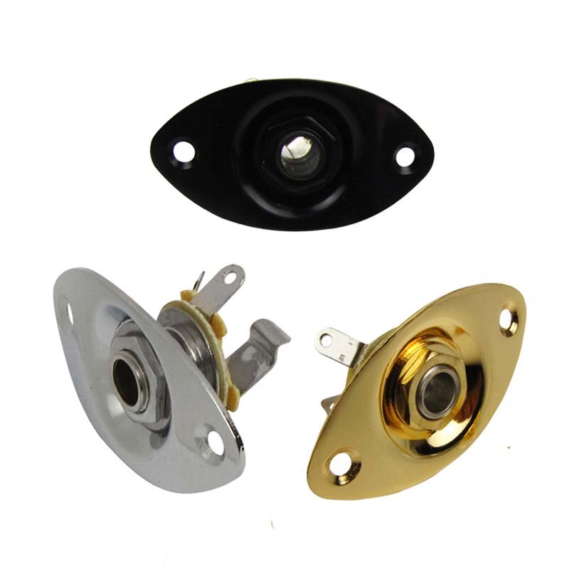 Chrome/Gold/Black Metal Concave Output Jack Plaat ... – Vicedeal