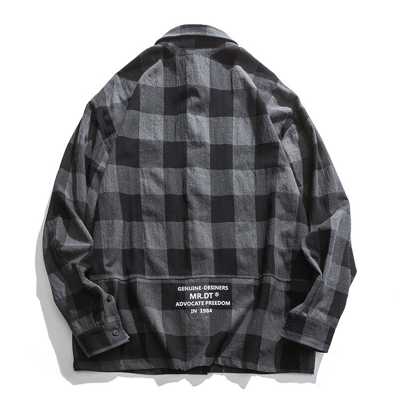 Men Flannel Plaid Shirt 100% Cotton Spring Autumn ... – Grandado