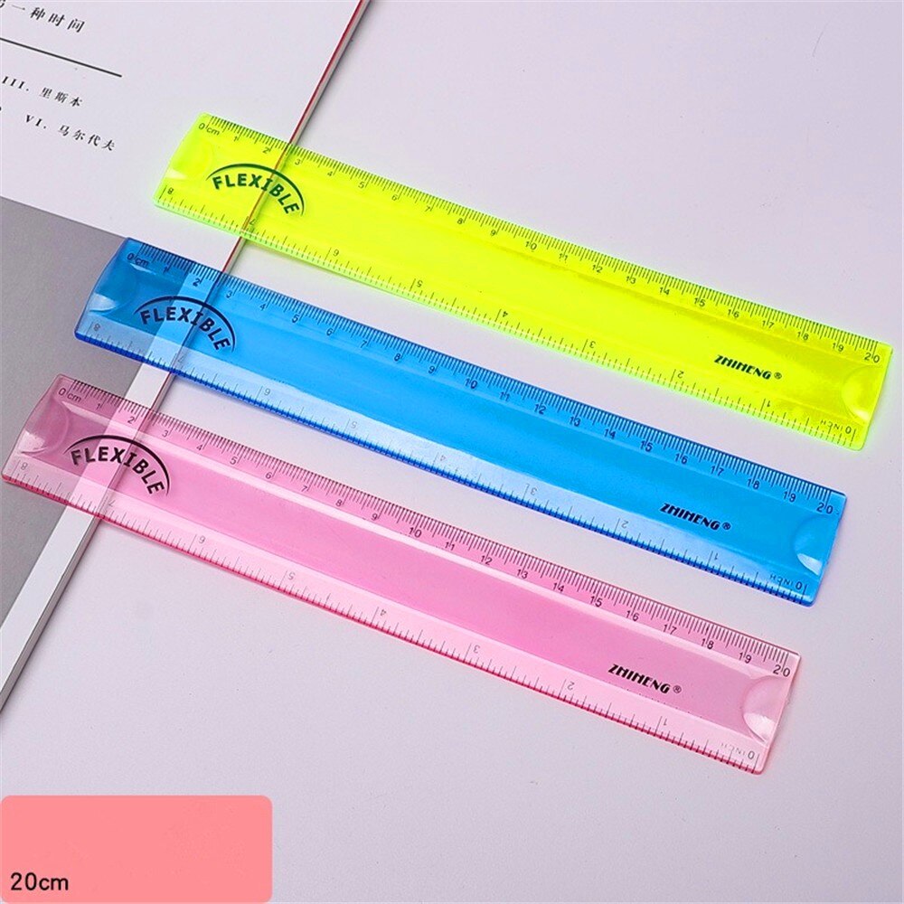 Soft Straight Ruler Students Measurement Ruler Cur... – Vicedeal