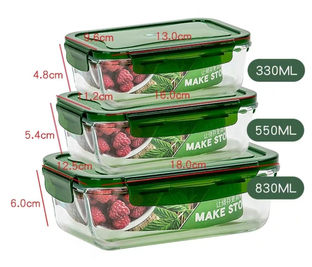 Portable Healthy Glass Lunch Box Bento Boxes Micro... – Grandado