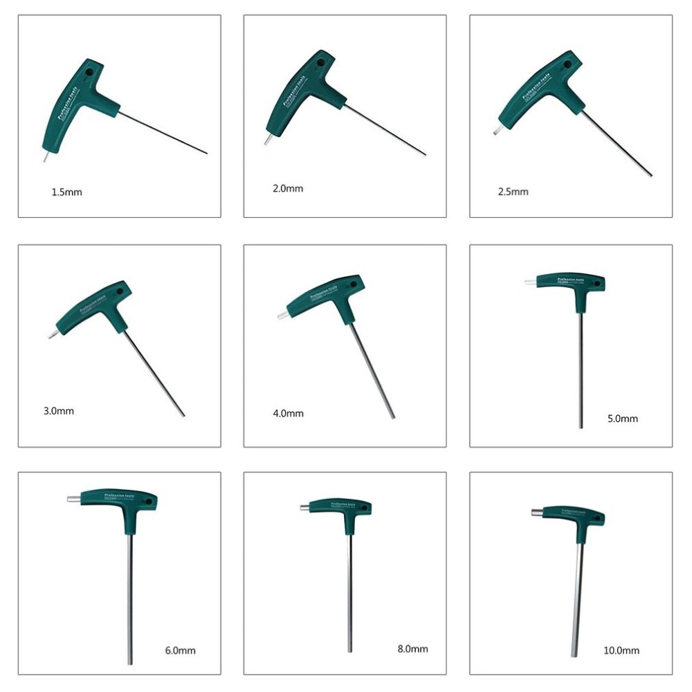 T Type Hex Key Allen Wrench Set With Handle Ball F... – Grandado