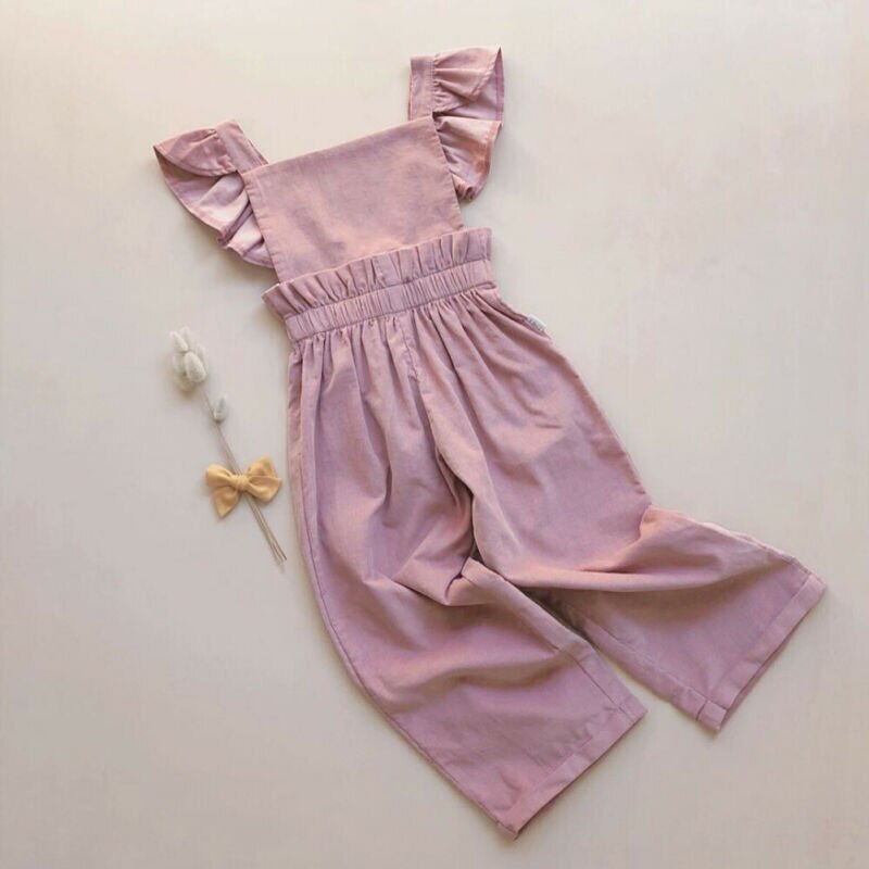 Peuter Ruffle Overalls Baby Meisje Kleding Mouwloz... – Grandado