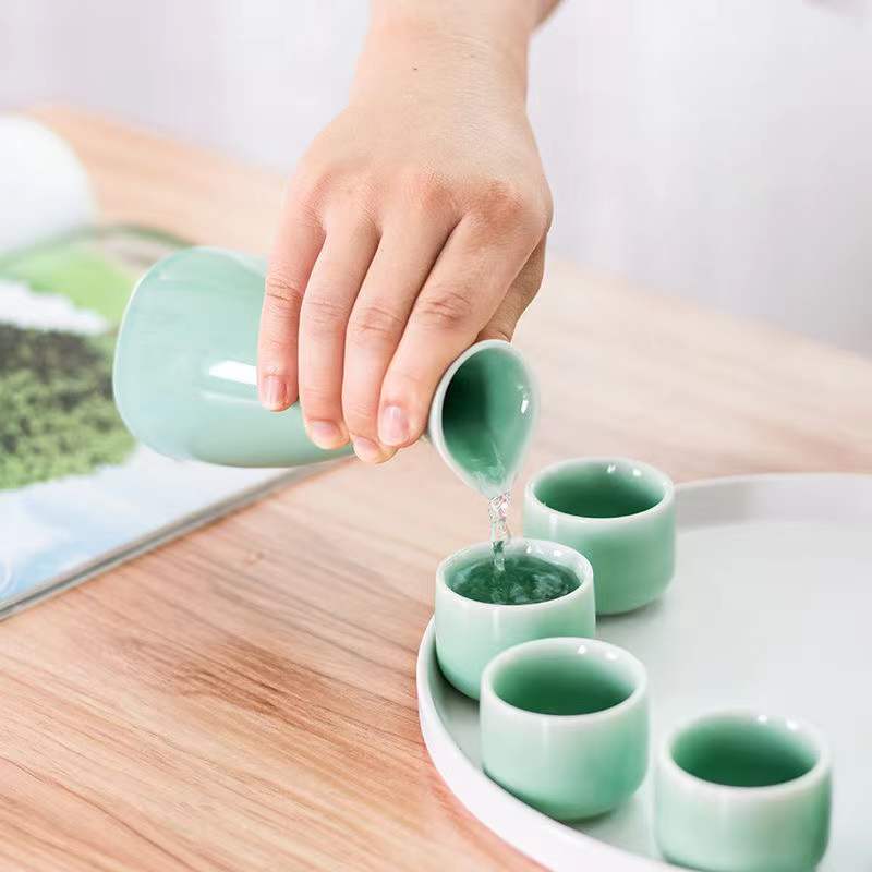 7Pcs Keramische Wijn Set Met Stopper Wijn Potten W... – Vicedeal