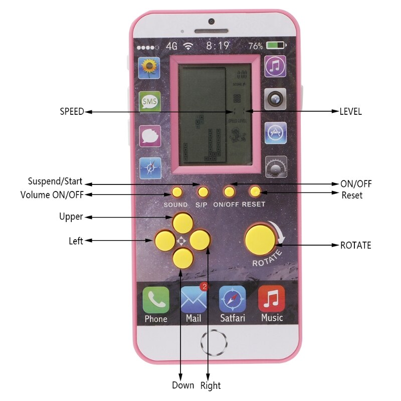 LCD Electronic Brick Game Machine Classical Puzzle... – Grandado