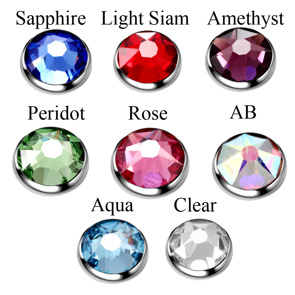 1PC G23 Titanium Piercing CZ Gem Micro Dermal Anch... – Grandado