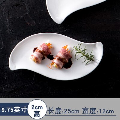 Irregular Mango Shape Dessert Plate Salad Plate Wh... – Grandado