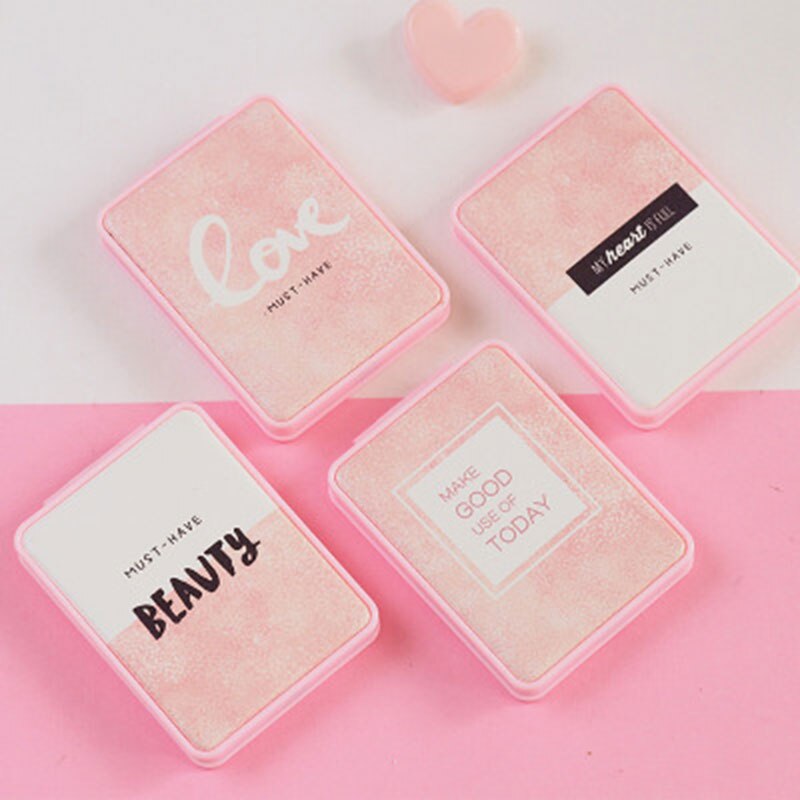 Pink Folding Mirror Girls Square Make Up Mirror Do... – Grandado
