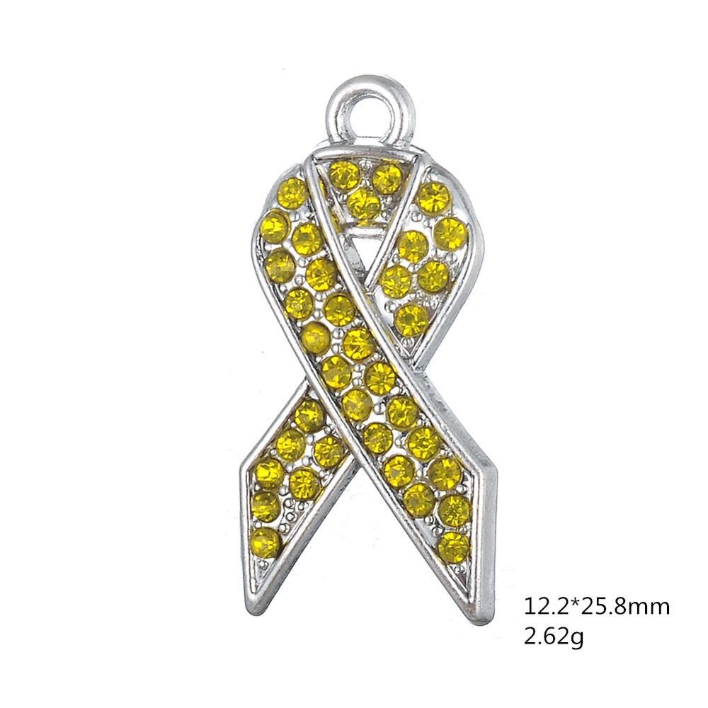 my shape Assorted Cancer awareness ribbon charm Pi... – Grandado
