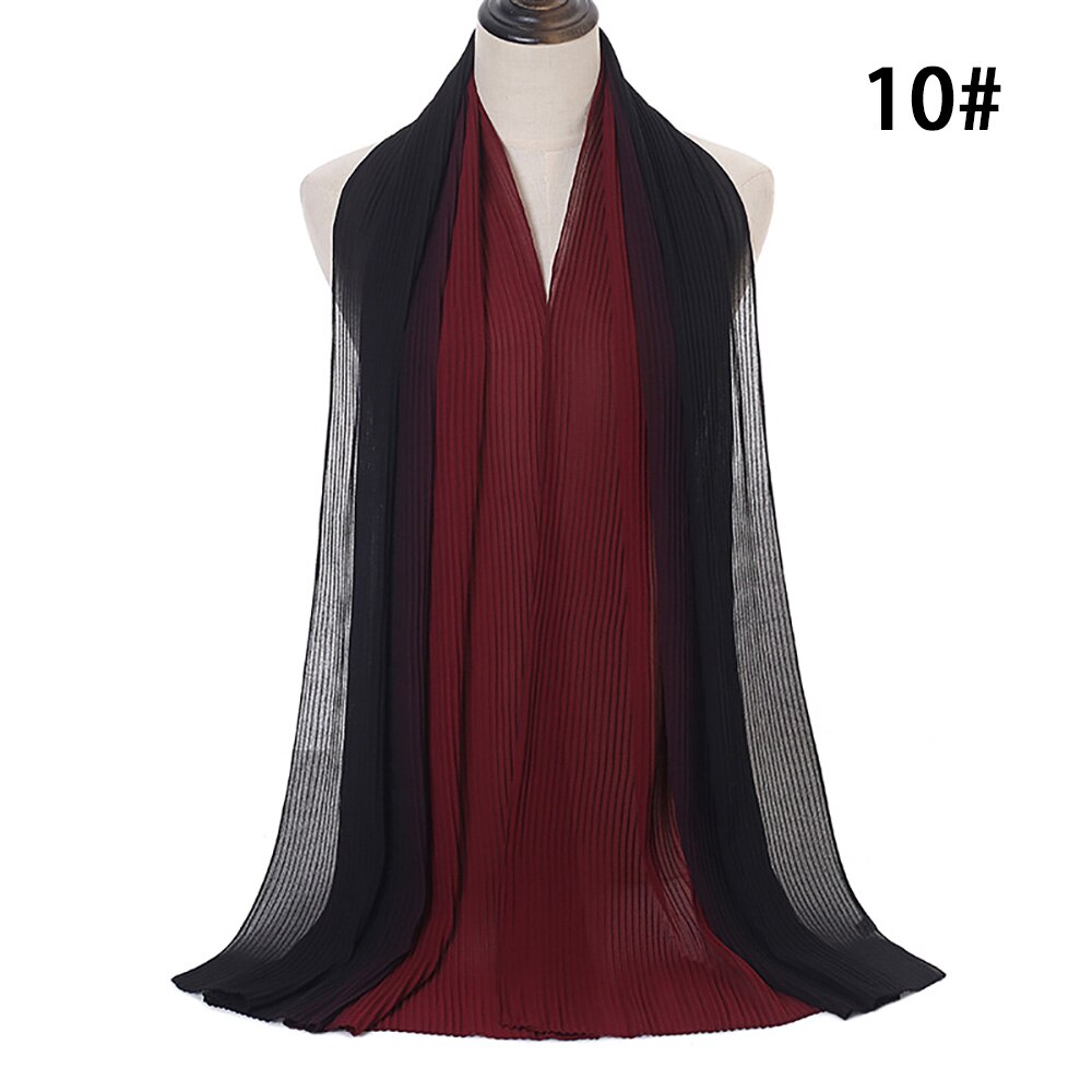 Ombre Chiffon Hijab Muslim Women Hijab Scarf Shawl... – Grandado