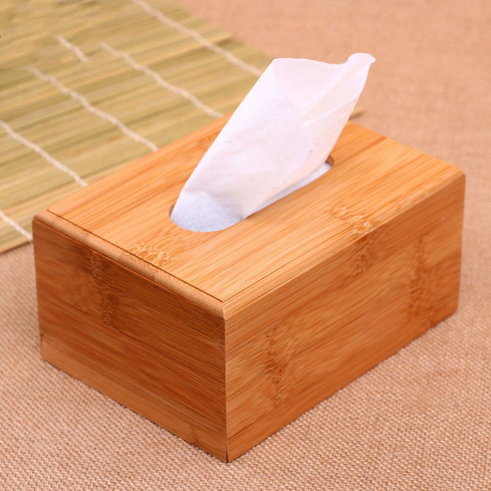 Retro Bamboo Tissue Box for Home Office Desktop Wo... – Grandado