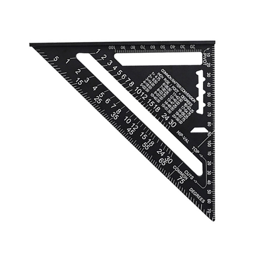 Triangle Ruler 7/12 inch Aluminum Alloy Angle Prot... – Vicedeal