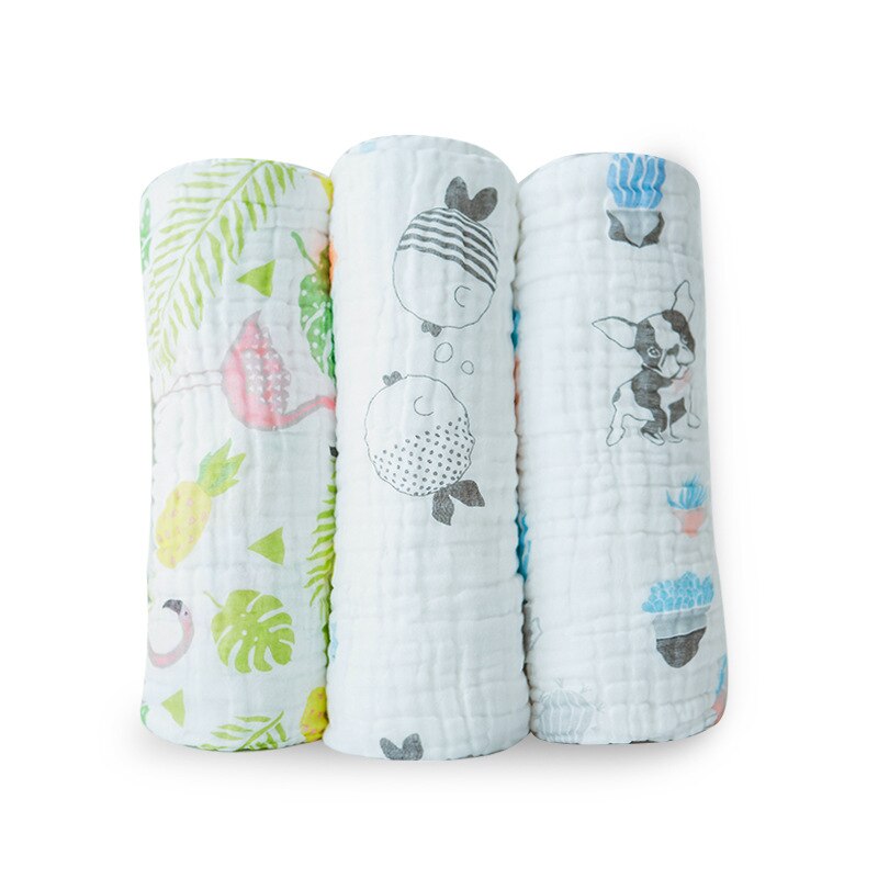 6 lagen 100% Katoen Pasgeboren Verpakt Doekjes Bad... – Grandado