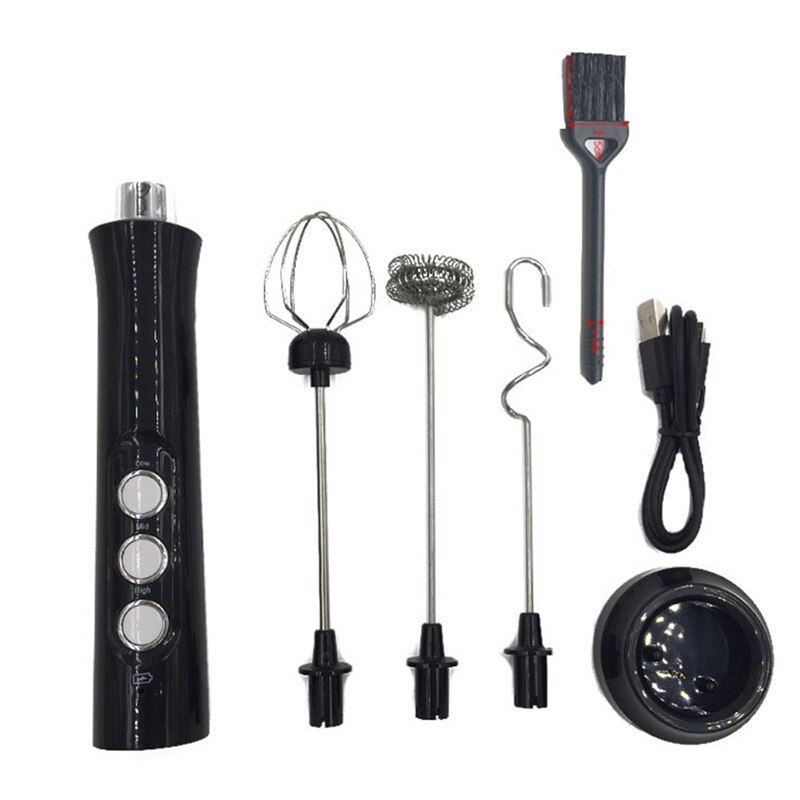 Handzame elektrische melkopschuimer met 3 aparte s... – Vicedeal