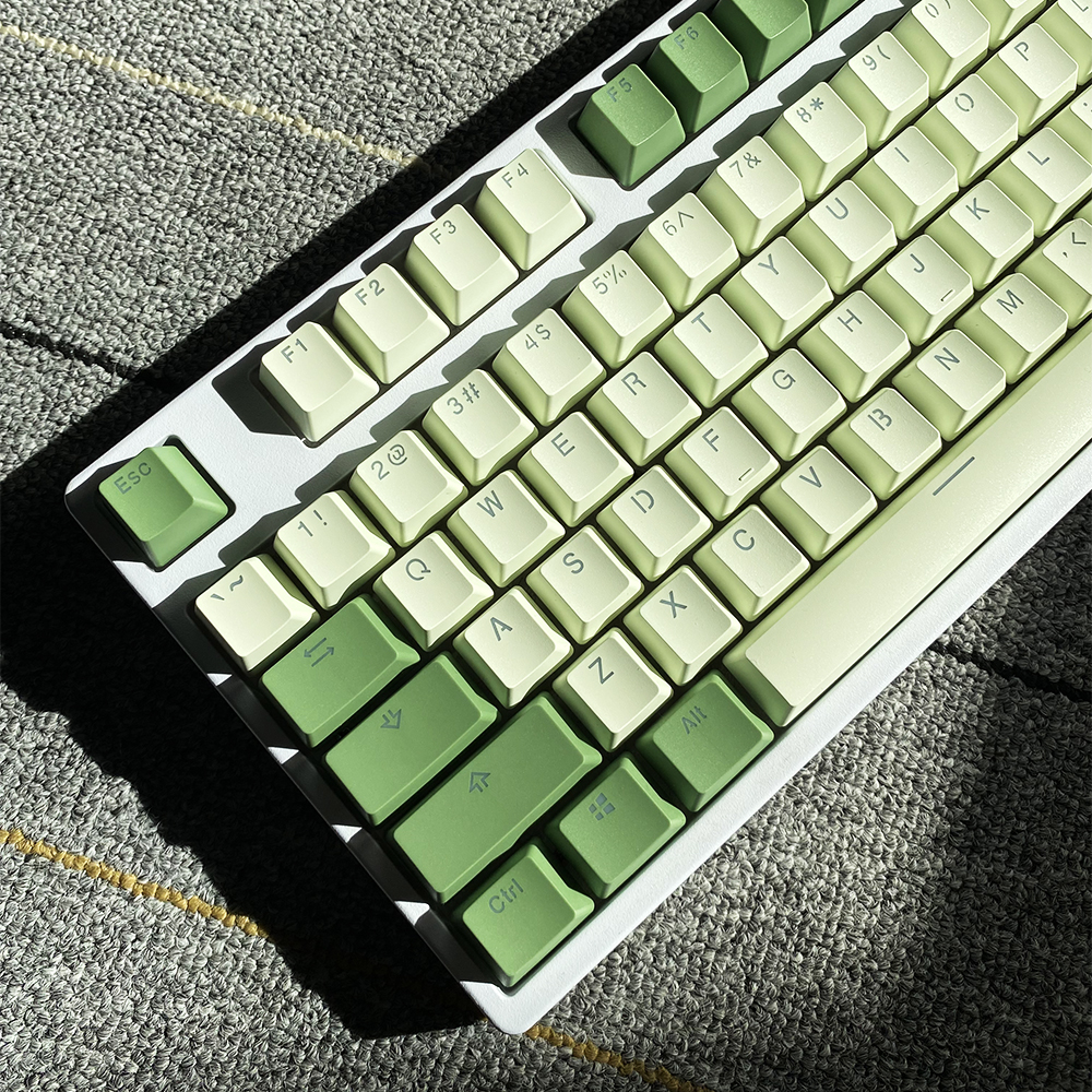 GMK-KEY Matcha green Keycap OEM Profile pbt Double... – Vicedeal
