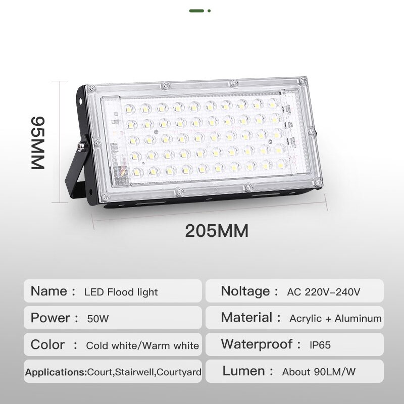 Led Flood Light 220V Outdoor Spotlight Led Floodli... – Grandado