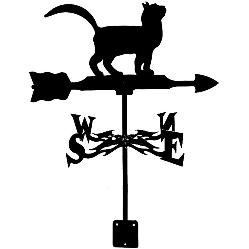 Weathercock Metal Cat Measuring Tool Garden Decora... – Vicedeal