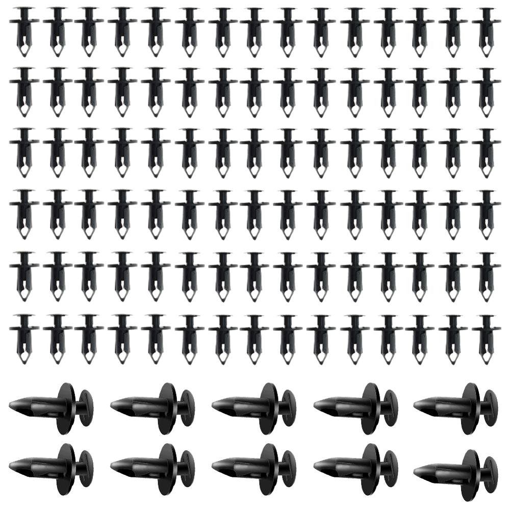 100 stk nylon push type holder plast auto clips fo... – Grandado