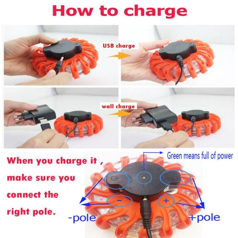 Led Road Flare Red Led Safety Flare Flashlight Mag Grandado
