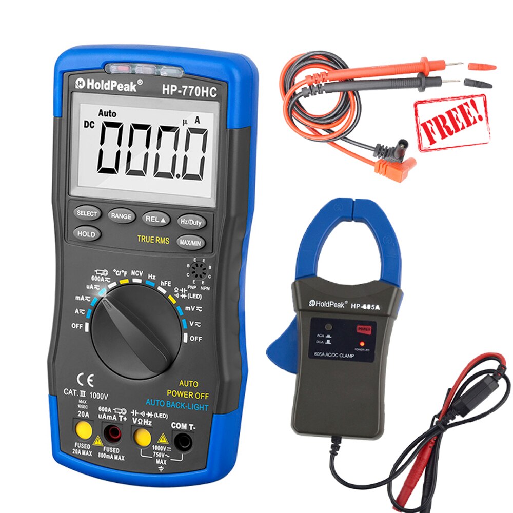 HP-770HC HP-605A 1000V 600A Digital Multimeter Cla... – Grandado