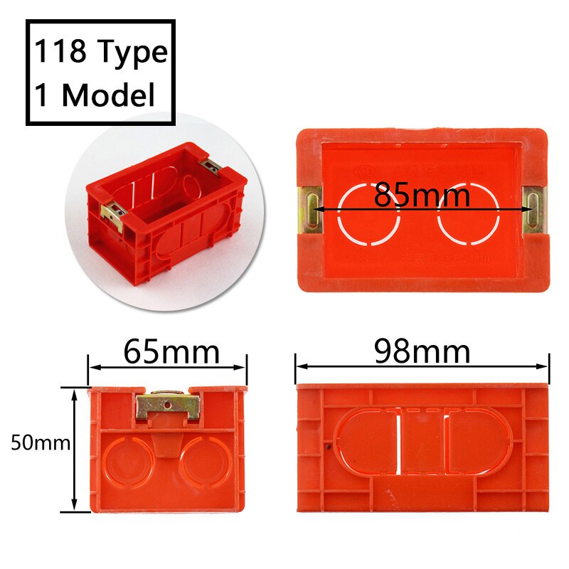 118 Type US AU Standaard Interne Montage Doos Terug Cassette voor 118mm ...
