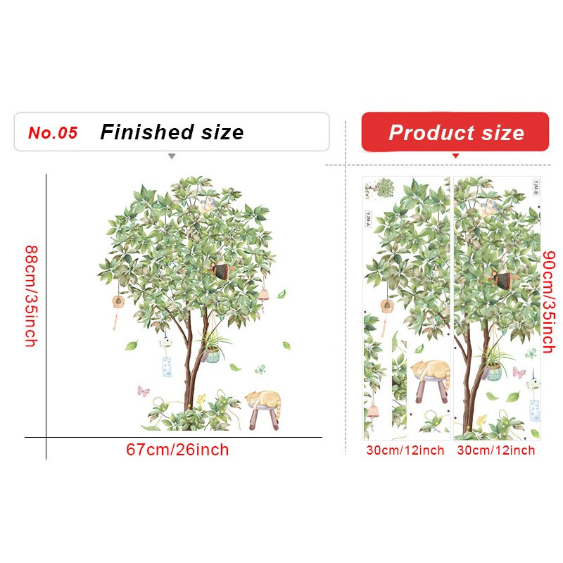 Large Birch Tree Wall Stickers for Living room Bed... – Grandado