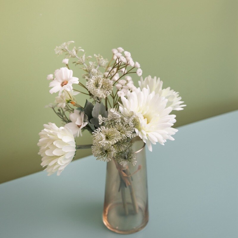 White False Sky Star Gerbera Daisy Combination Bou... – Grandado