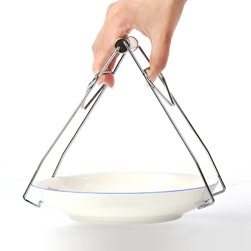 Stainless Steel Foldable Dish Plate Bowl Clip Pots... – Vicedeal