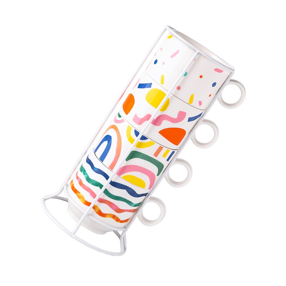 1 Set Stackable Ceramic Mug Rack Set for Kitchen C... – Vicedeal