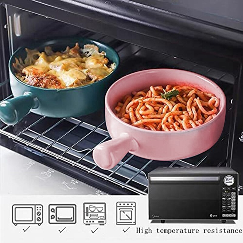 Ceramic Bowl With Handle Bowl Soup Ramen Bowl Shat... – Grandado