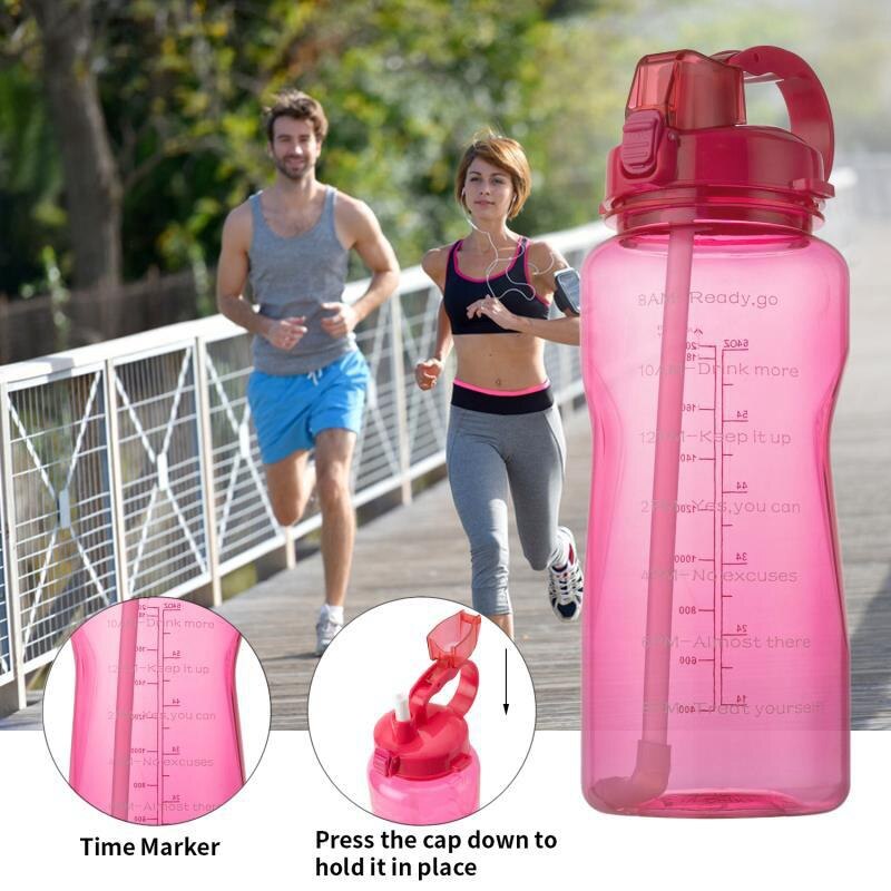 Botella de agua deportiva de gran capacidad con gr... – Grandado
