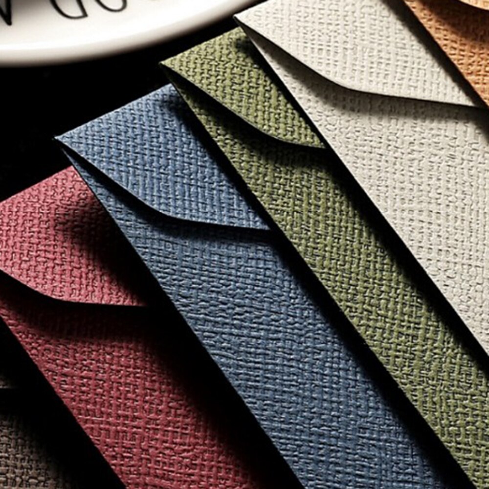 20pcs/pack Exquisite Retro Hemp Texture Paper Enve... – Grandado