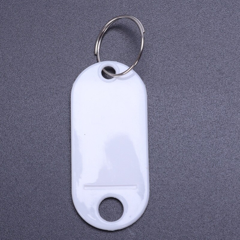 white portable plastic key fob key tag ID labels 2... – Grandado