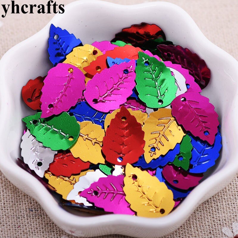 20gram/Lot 9x15mm mini leaf sequin Craft material ... – Grandado