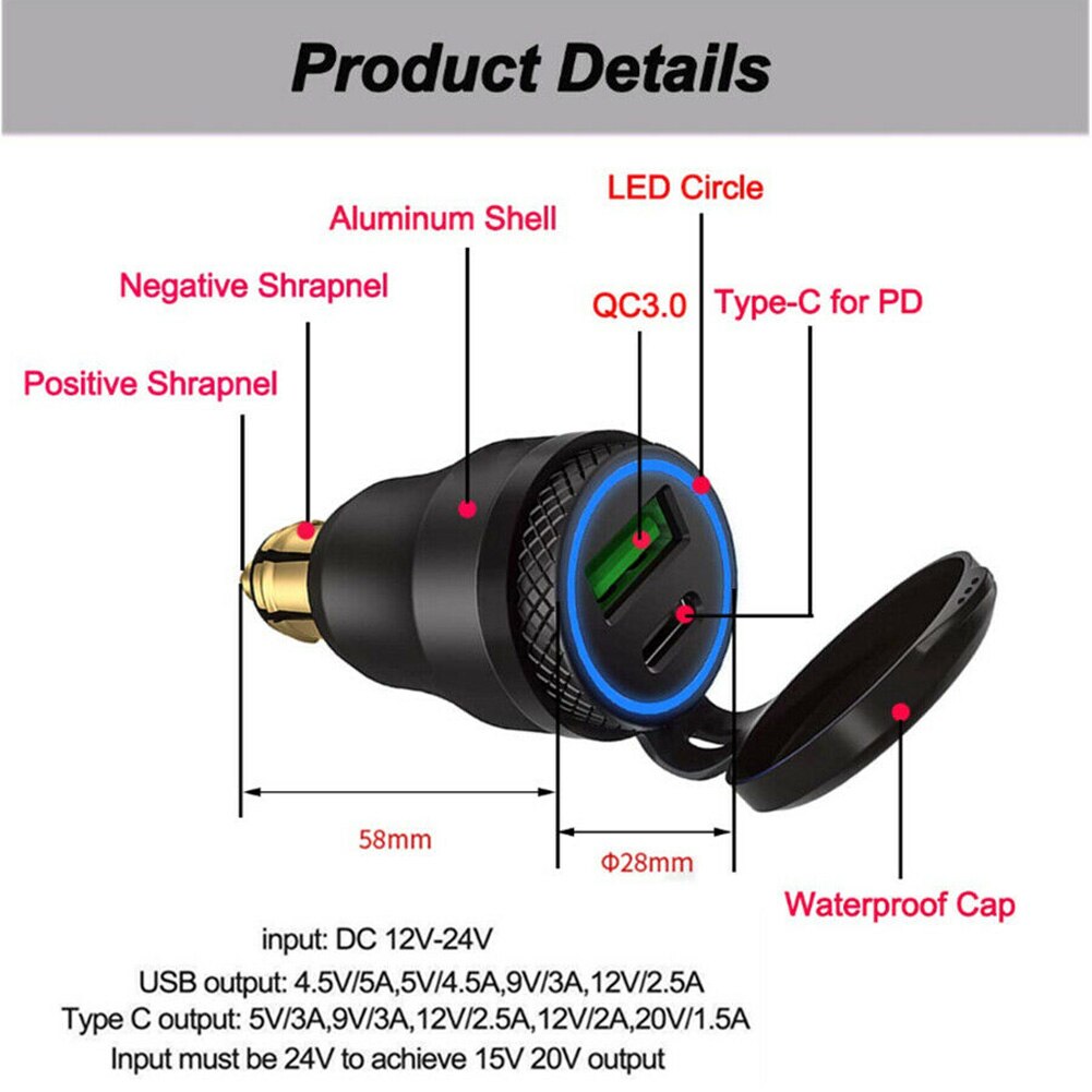 Voor Bmw Din Socket Aluminium Dc 12V-24V Led Usb &... – Vicedeal