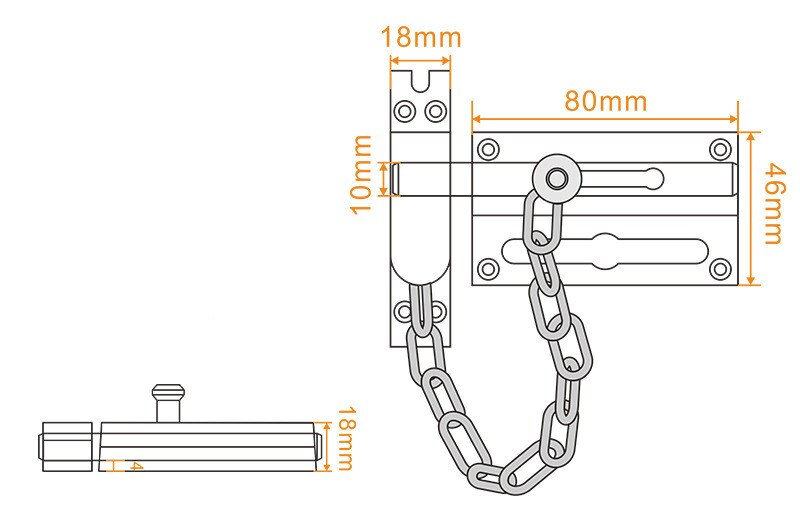 Anti - Theft Door Square Bolt Plug Door Door Plug ... – Vicedeal