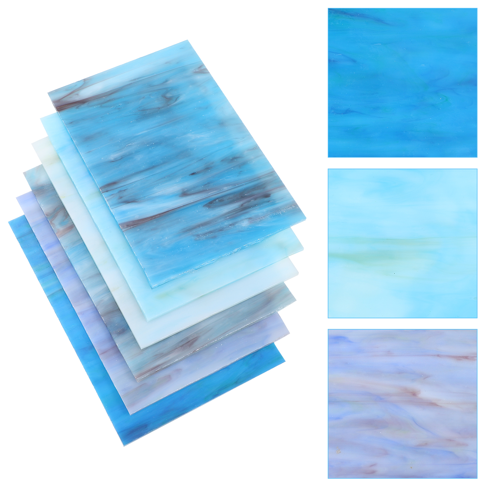 6Pcs Stained Glass Cathedral Assorted Decorative M... – Vicedeal