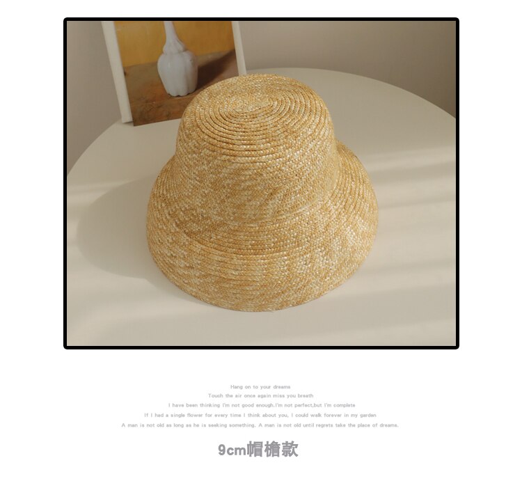 Vintage French Hepburn Mesh Primary Color Straw Ha... – Grandado