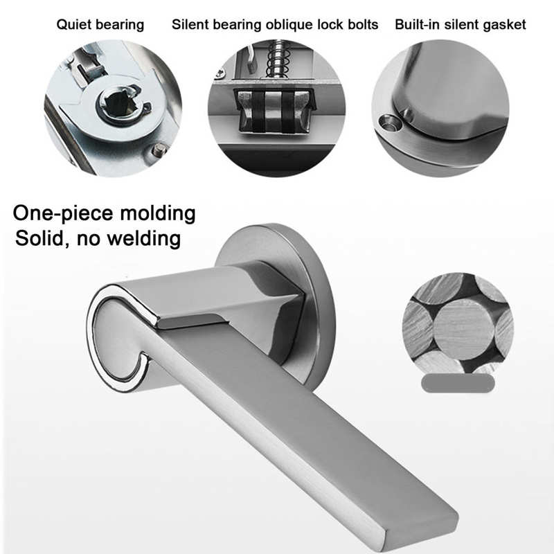 Mechanical Door Handle Lock Aluminum Alloy Mute An... – Grandado
